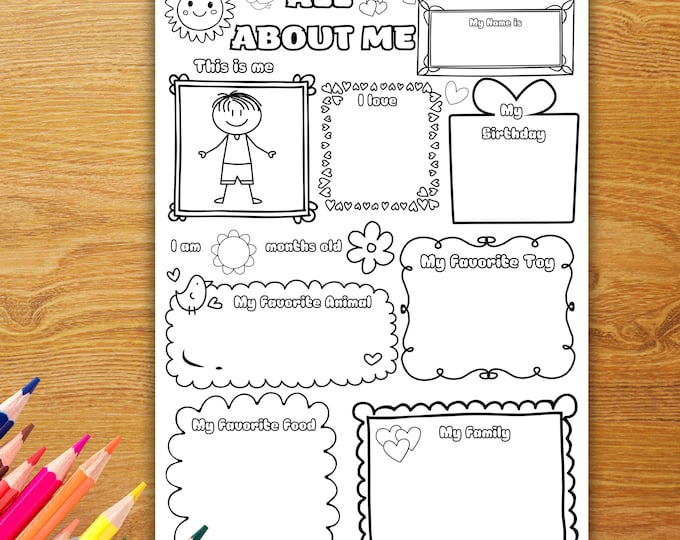 Printable Daycare All About Me Form, Child Information Sheet, Daycare ...
