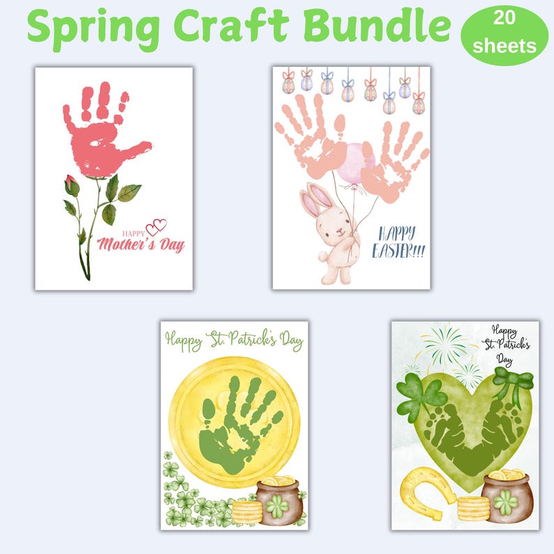 Spring Craft Bundle | Handprint, Footprint & Fingerprint Art | Kids ...