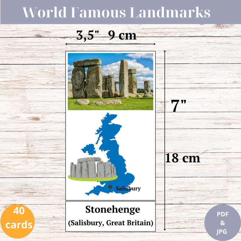 World Wonders Flashcards | World Landmark Flash Cards | Fun Geography ...