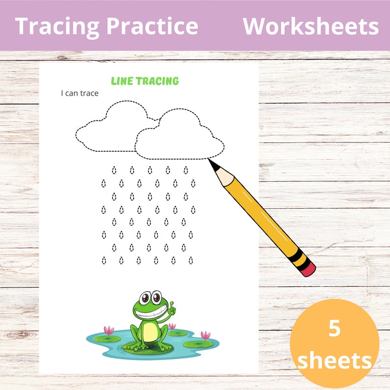 Fun Line Tracing Worksheets for Kids Tracing Practice Handwriting ...