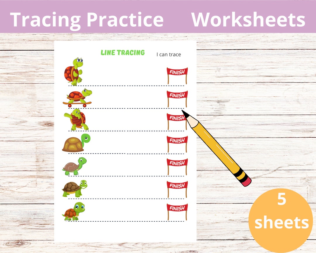Fun Line Tracing Worksheets for Kids Tracing Practice Handwriting ...