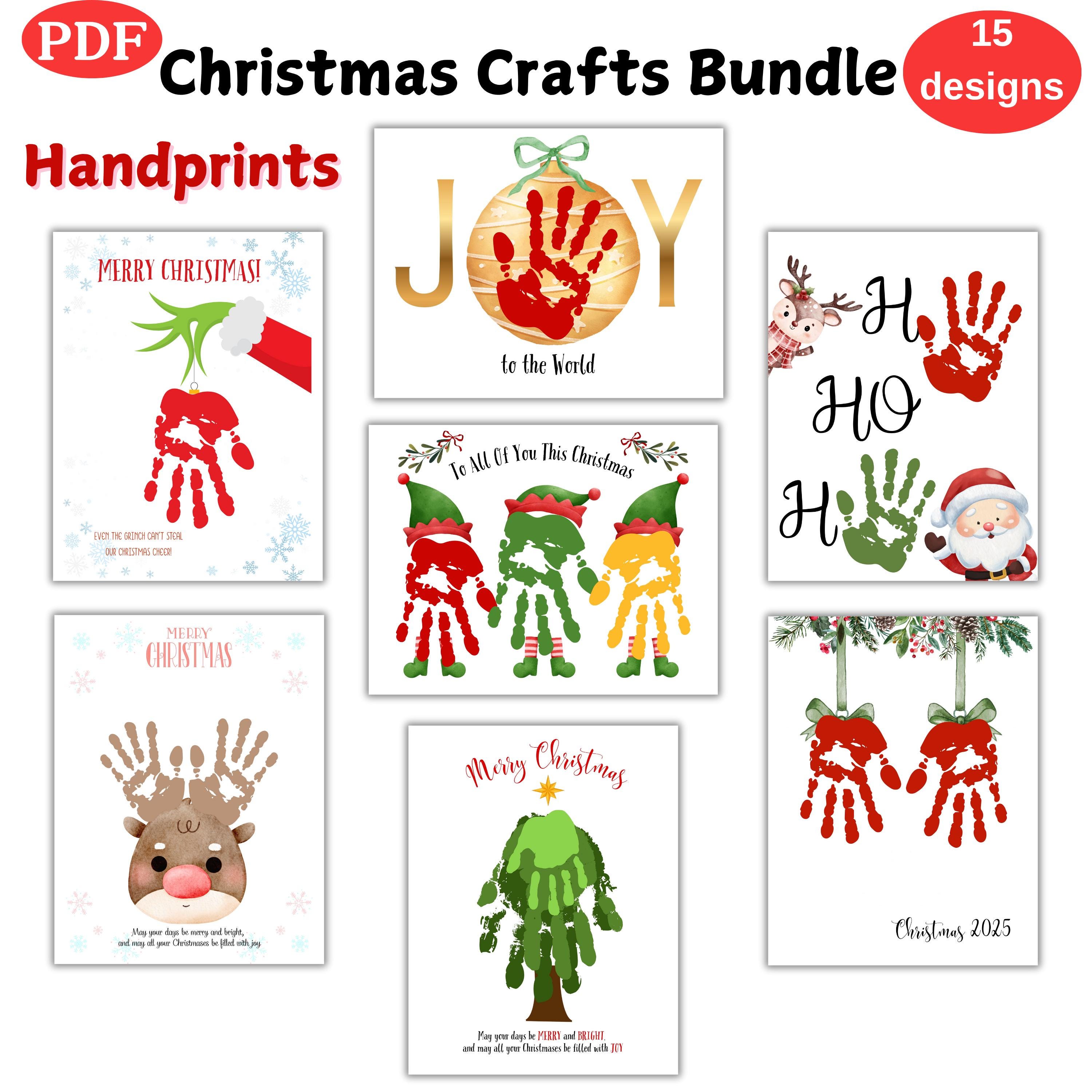 Christmas Handprint, Footprint & Fingerprint Craft Bundle | Holiday Art ...