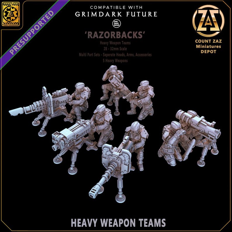 RAZORBACK MEGA BUNDLE Infantry Unit Builder Heavy Weapon Teams - Etsy