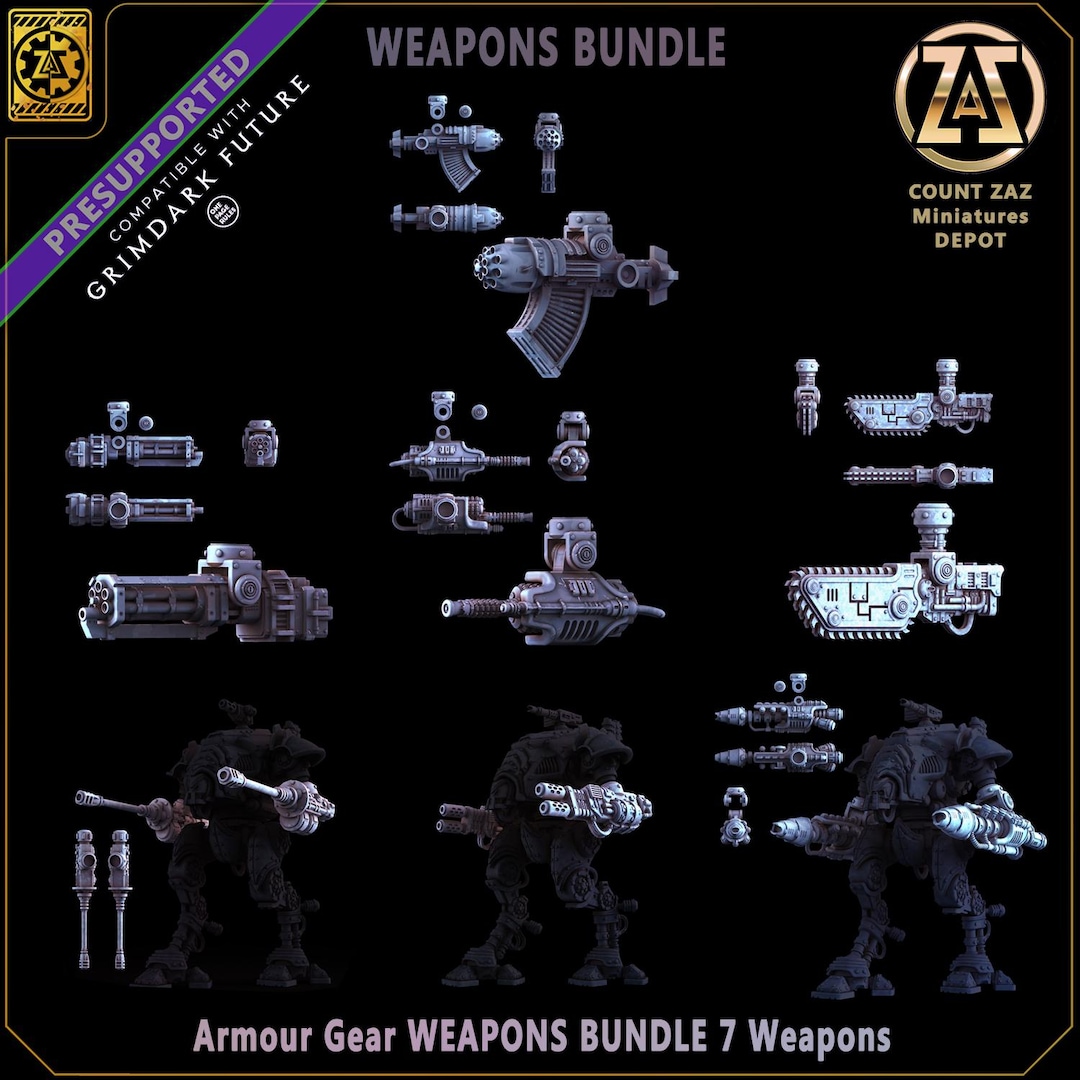Armour Gear - WEAPONS MEGA BUNDLE - 7 Primary Weapons - Etsy