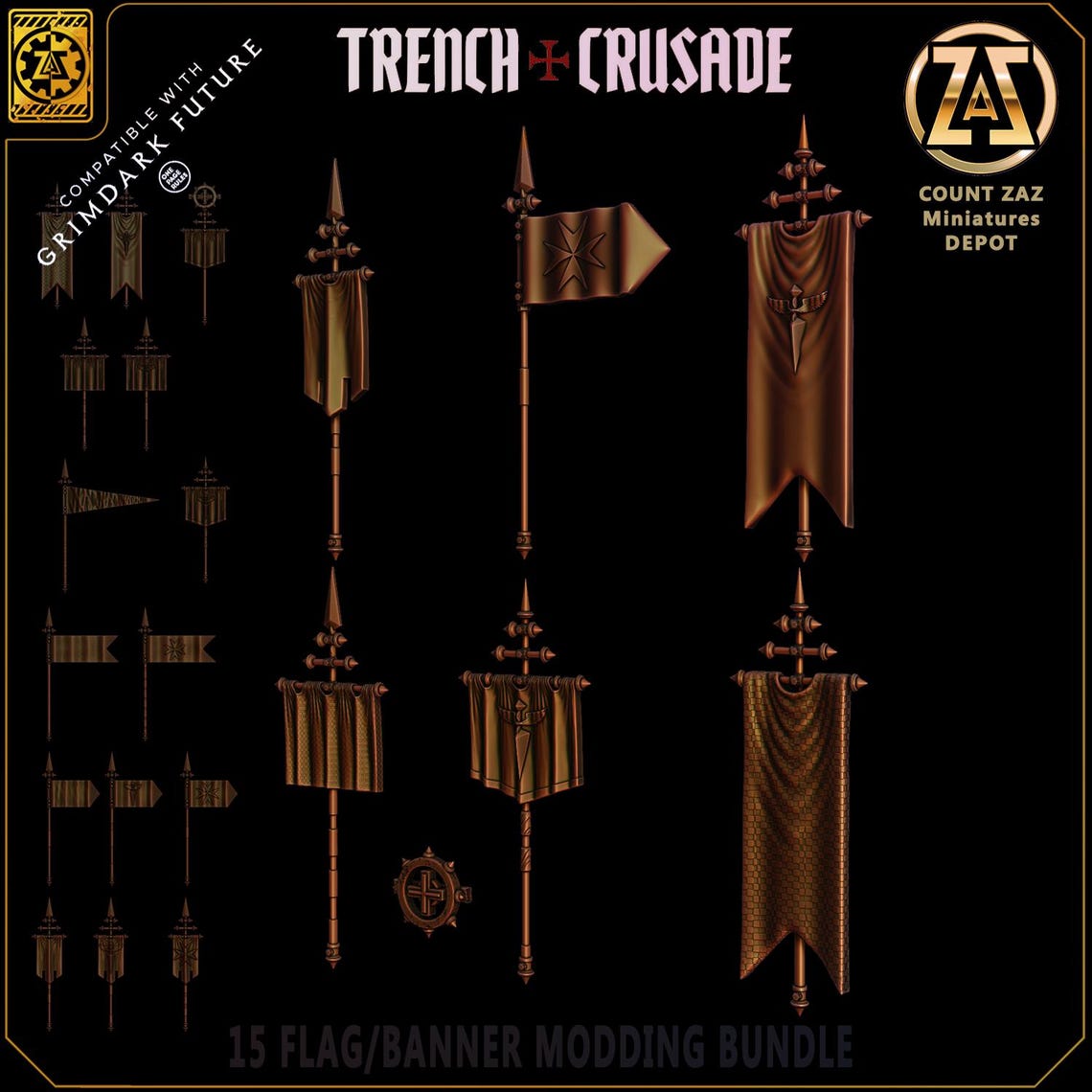 TRENCH WARS - 15 Banners and Flags Pack for Your Crusade - Etsy