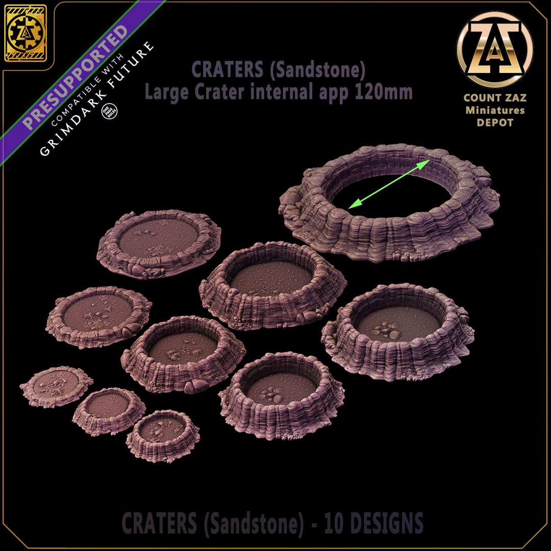Craters - 10 Custom Craters for Tabletop Wargaming - Etsy