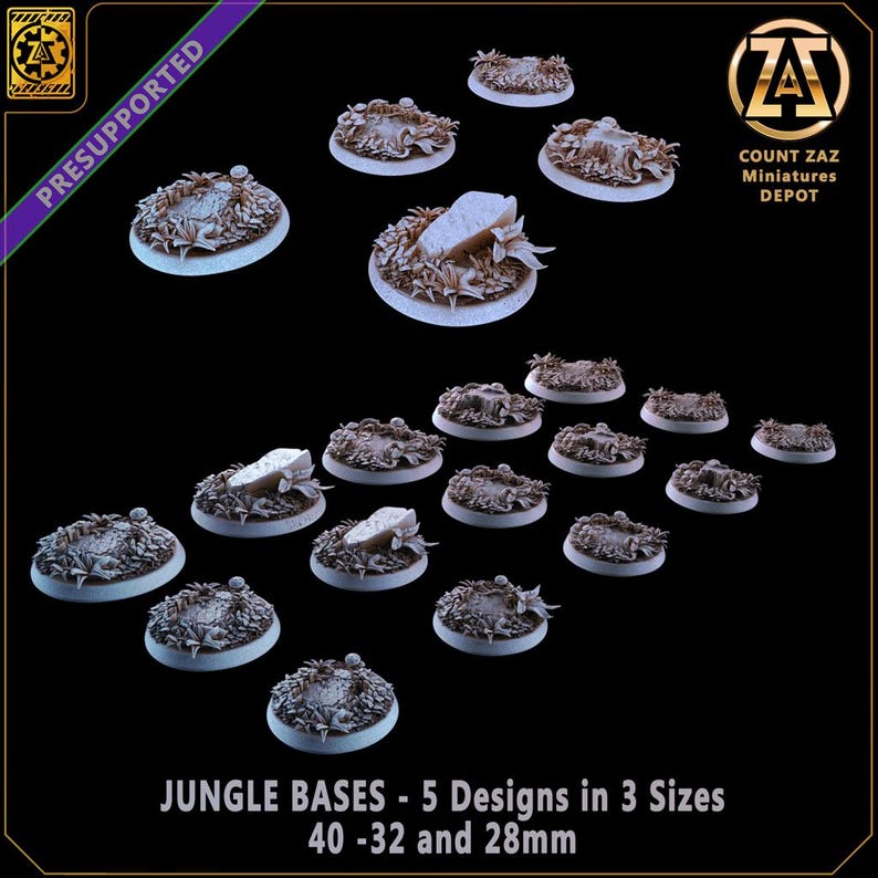Jungle Bases - 40mm 32mm and 28mm - Etsy