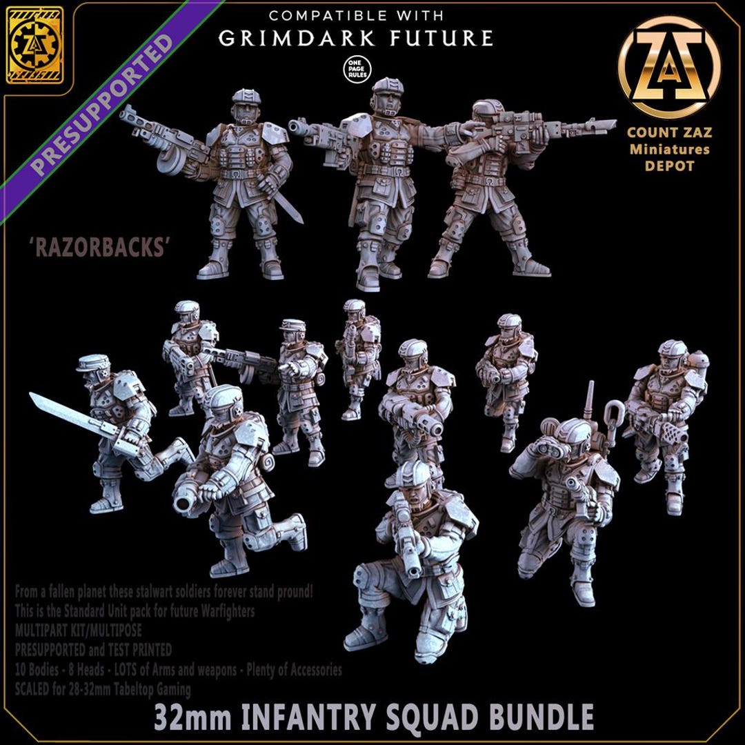 RAZORBACK MEGA BUNDLE - Infantry Unit Builder + Heavy Weapon Teams - Etsy