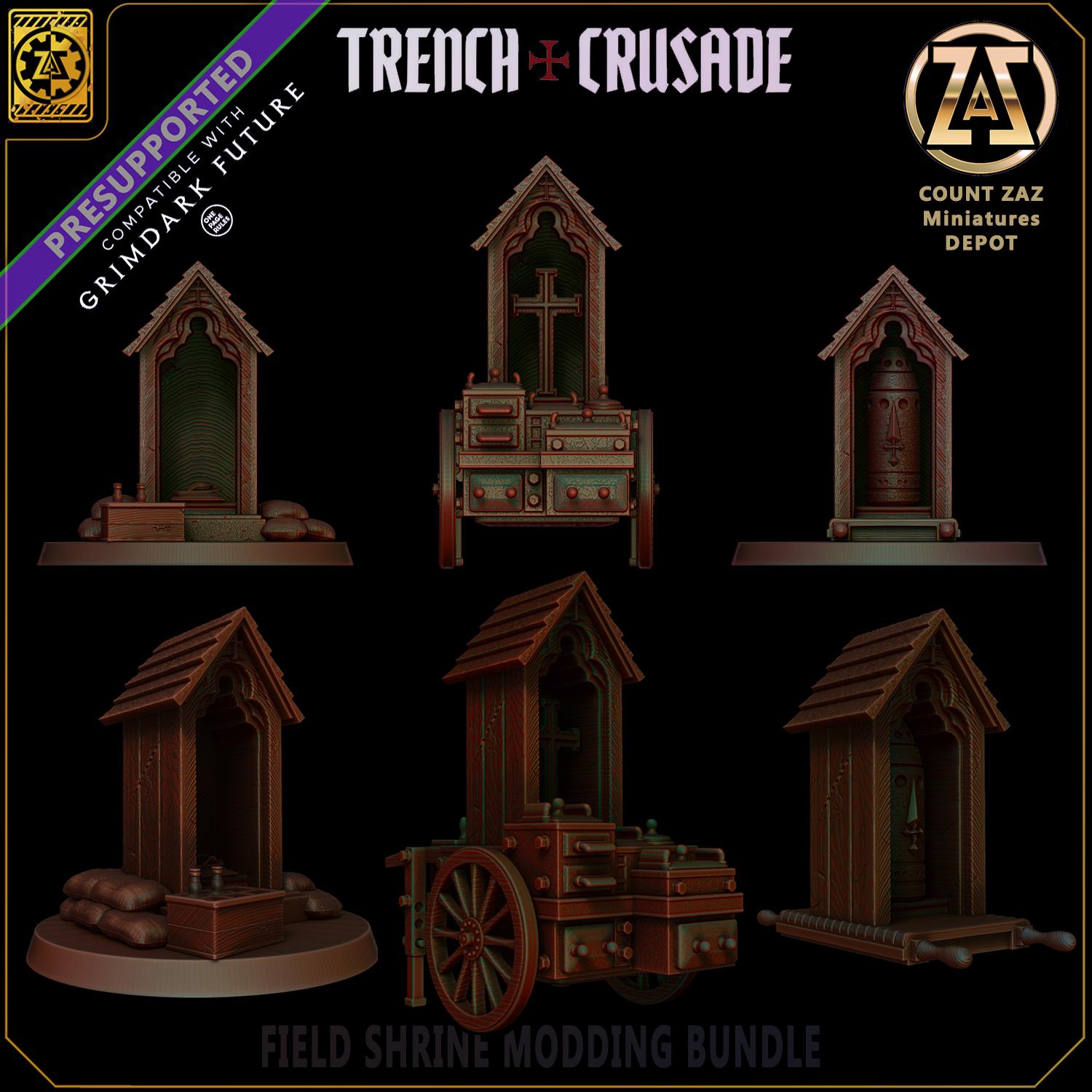 Field Shrine Kitbash Pack - PRESUPPORTED - TRENCH WARS - Crusade - Etsy