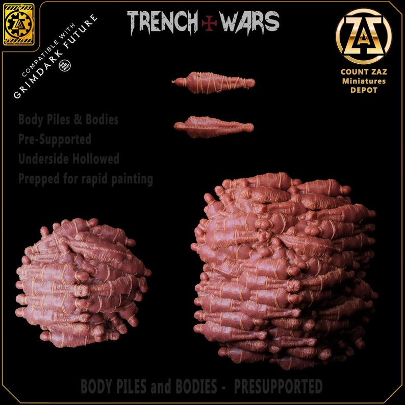 Corpse Piles - Bodies - Wrapped Bodies Trench Crusade Compatible - Etsy
