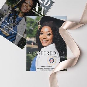 Mastered It Graduation Invite, Mastered It Graduation Flyer, Masters ...