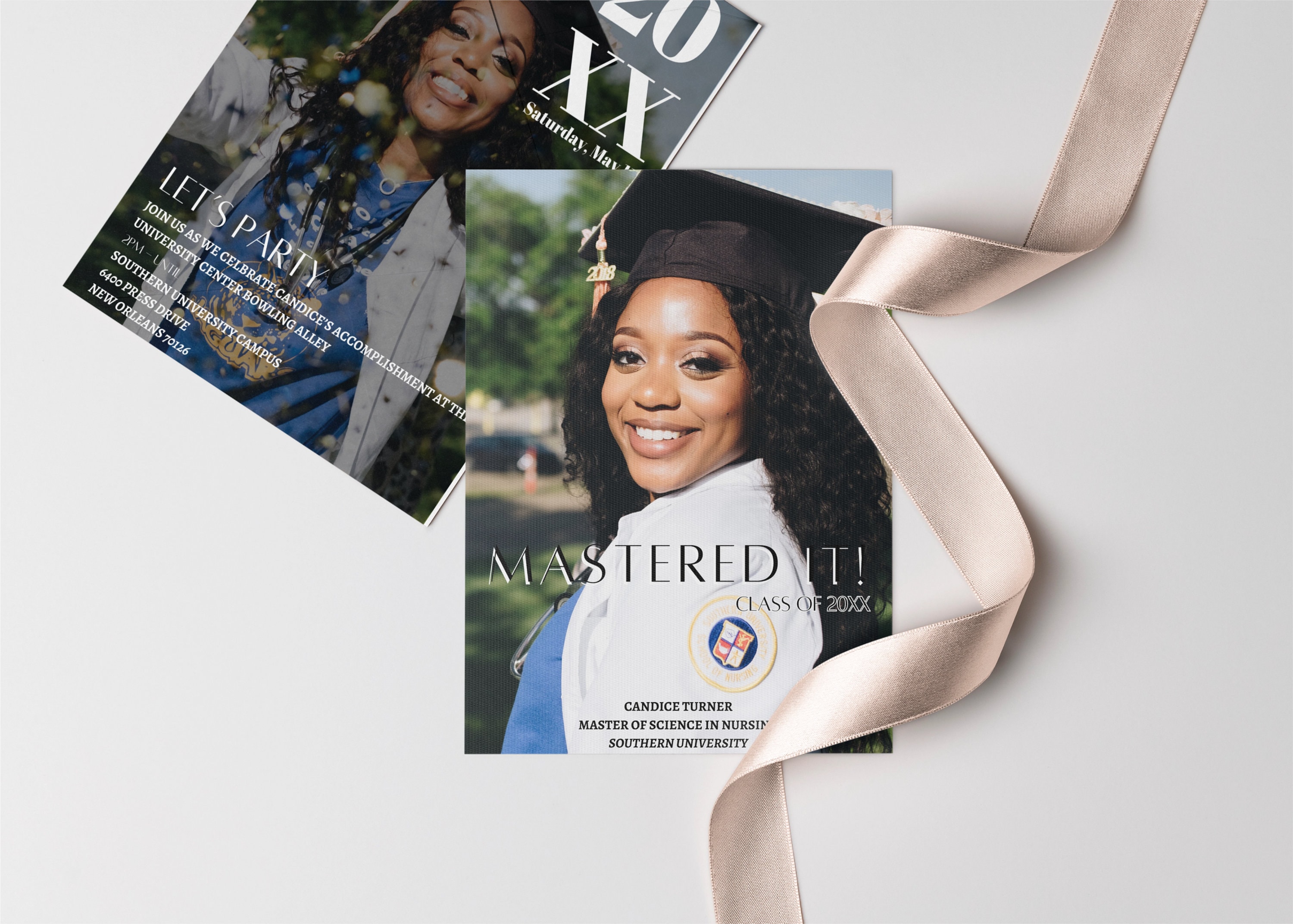 Mastered It Graduation Invite, Mastered It Graduation Flyer, Masters ...