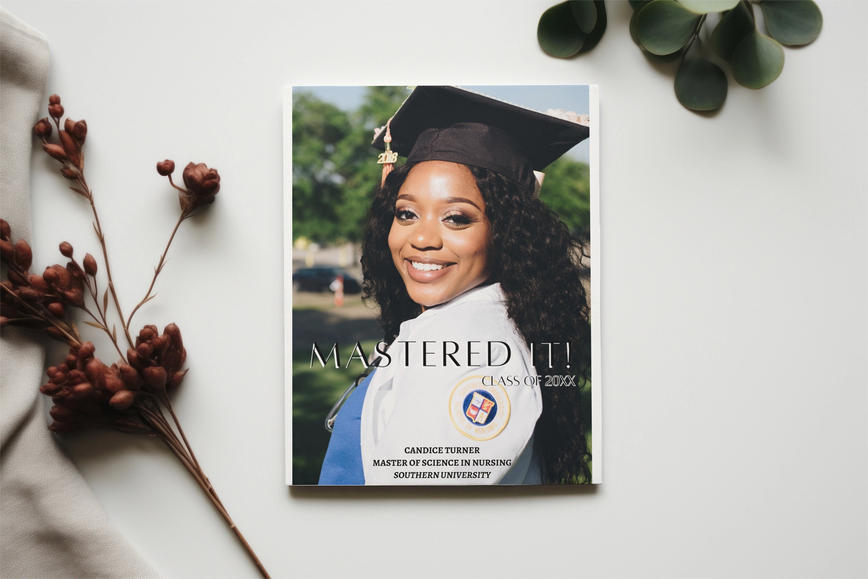 Mastered It Graduation Invite, Mastered It Graduation Flyer, Masters ...