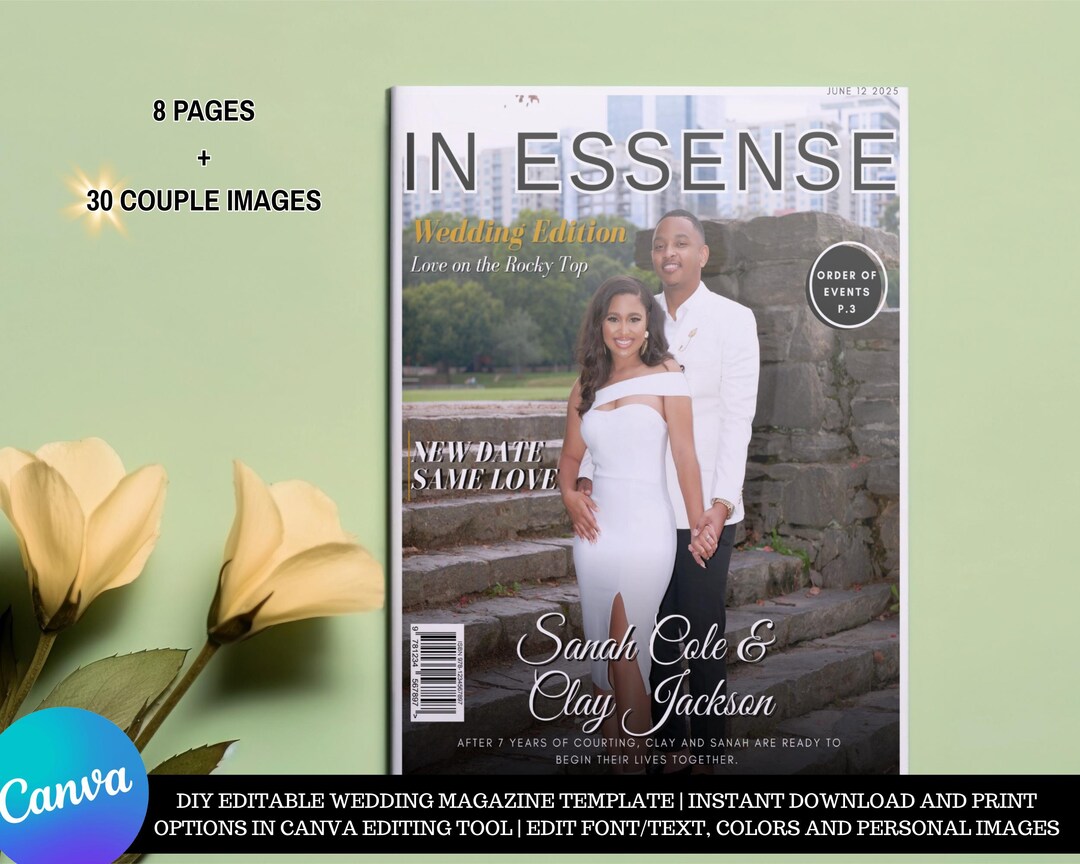 Wedding Magazine Template | Wedding Program Template | Infographic ...