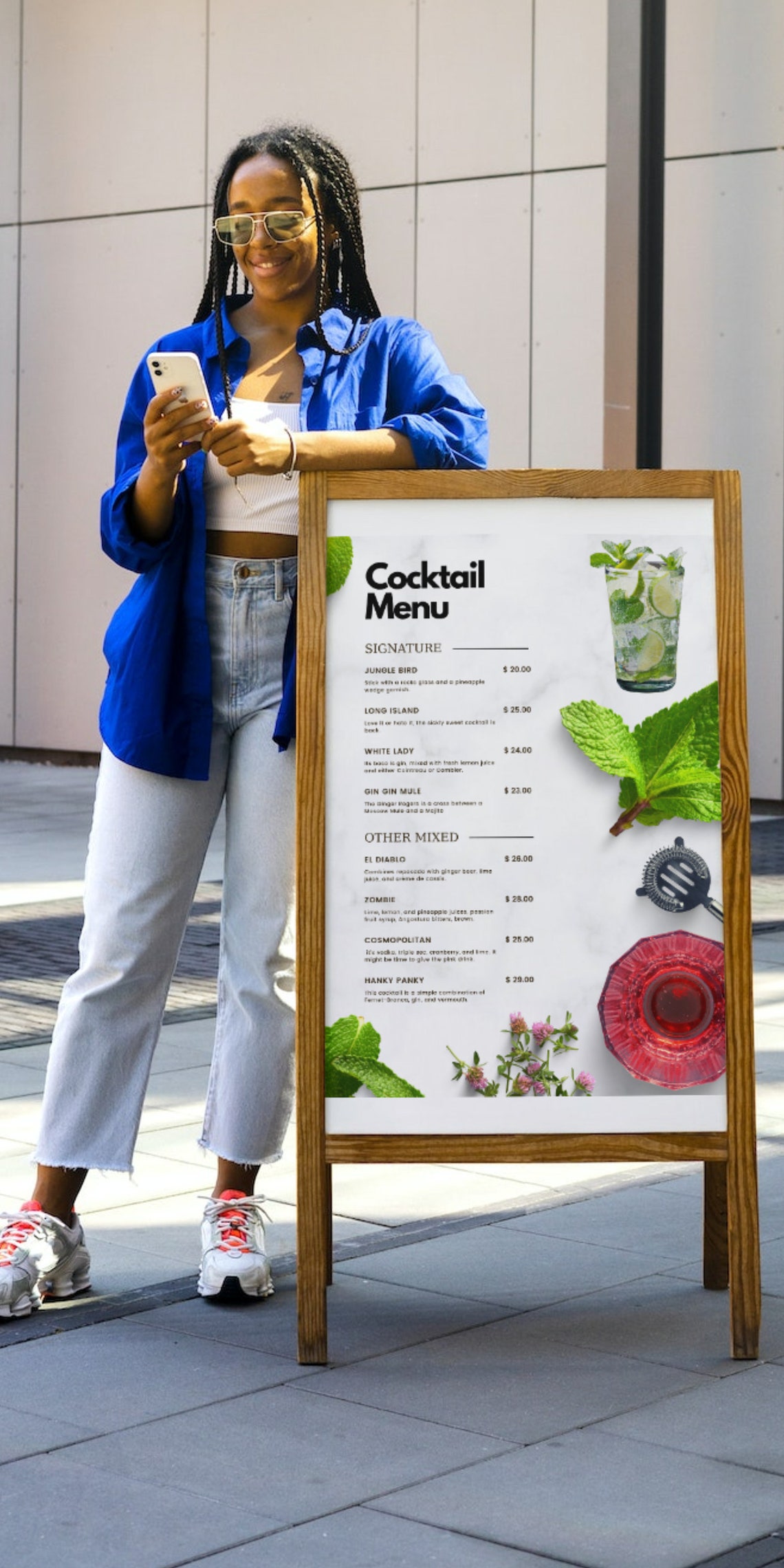 Cocktail Menu Template, Printable Drinks Menu, Printable Bar Menu ...