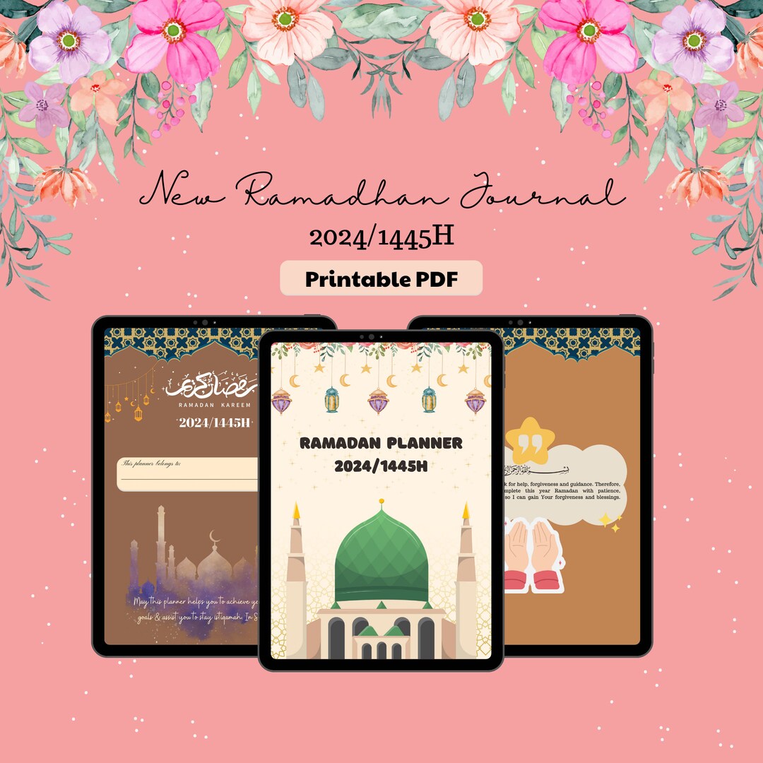 Ramadan Journal for 2024 1445 Hijri Year Digital Planner Chocolate ...