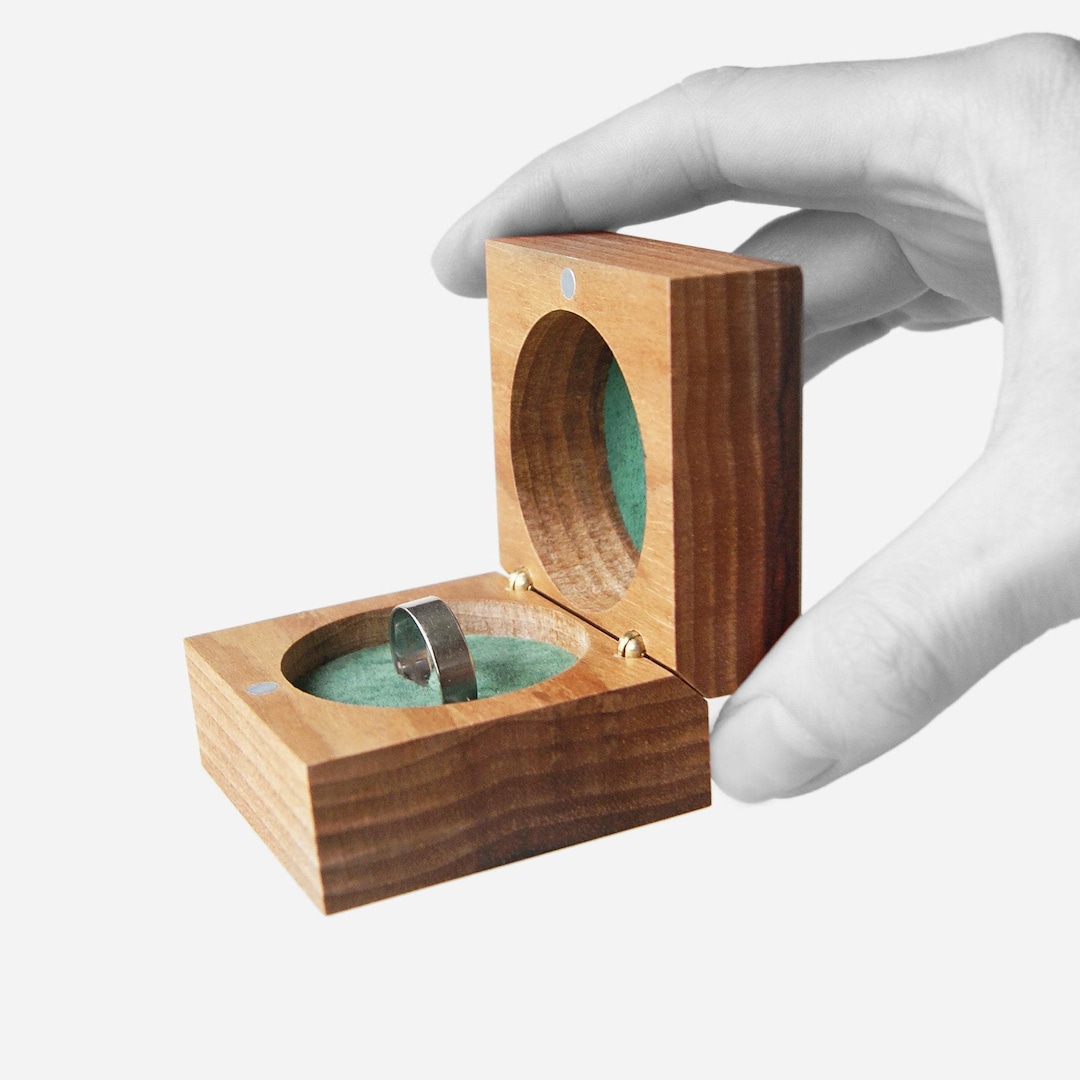 Wooden Engagement Ring Box, Bridesmaid Proposal Ring Case, Luxury ...
