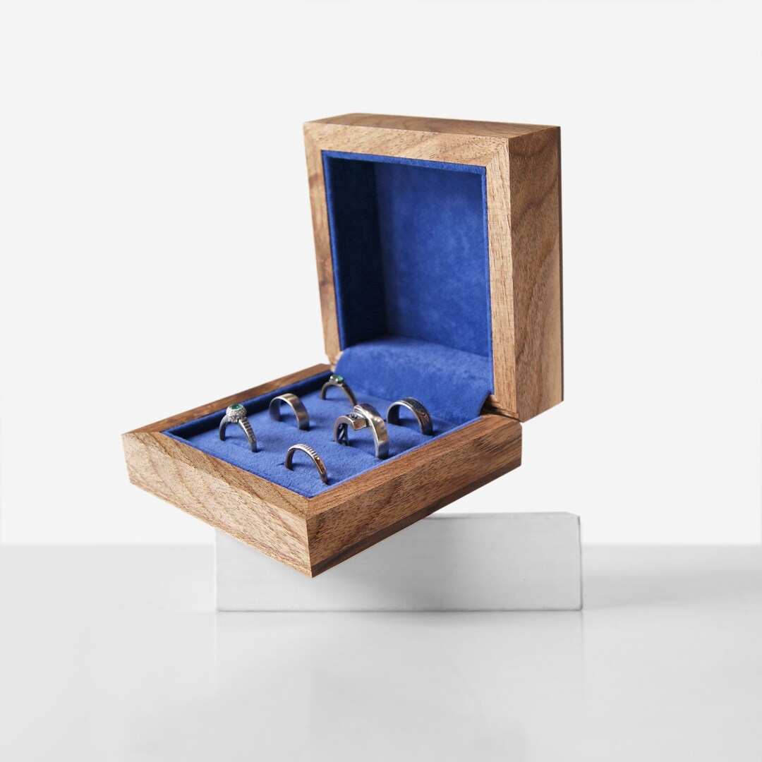 Personalized Wooden Jewelry Organizer Box, Ring Holder Organizer, Ring ...