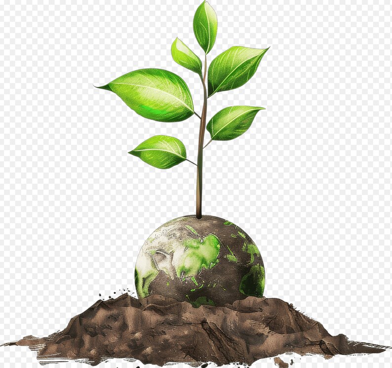 Tree Plant Clipart Set of 10 PNG High Quality Cute Trees Prints Floral ...