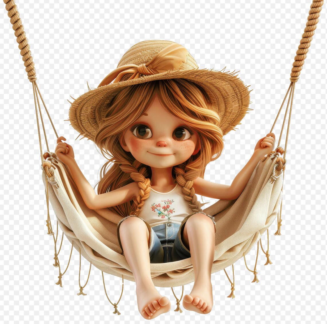 Girl Beach Summer Clipart Set of 10 PNG High Quality Cute Summer PNG ...