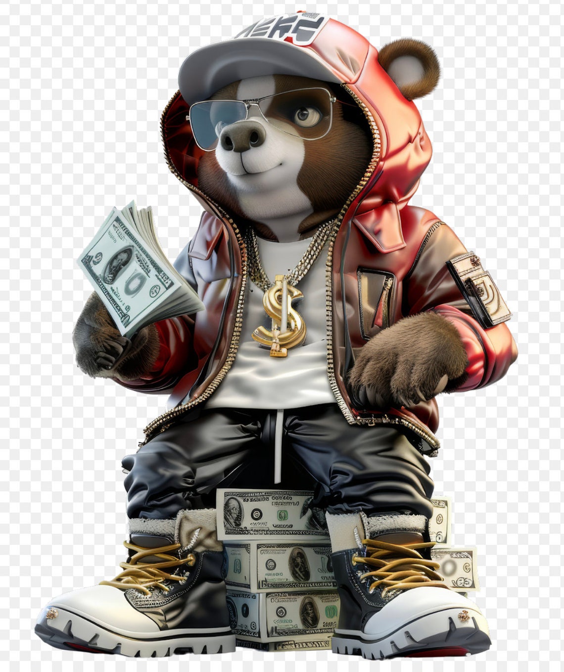 Graffiti Hip Hop Teddy Bear Set of 10 PNG Teddy Bear Cartoon Teddy Bear ...