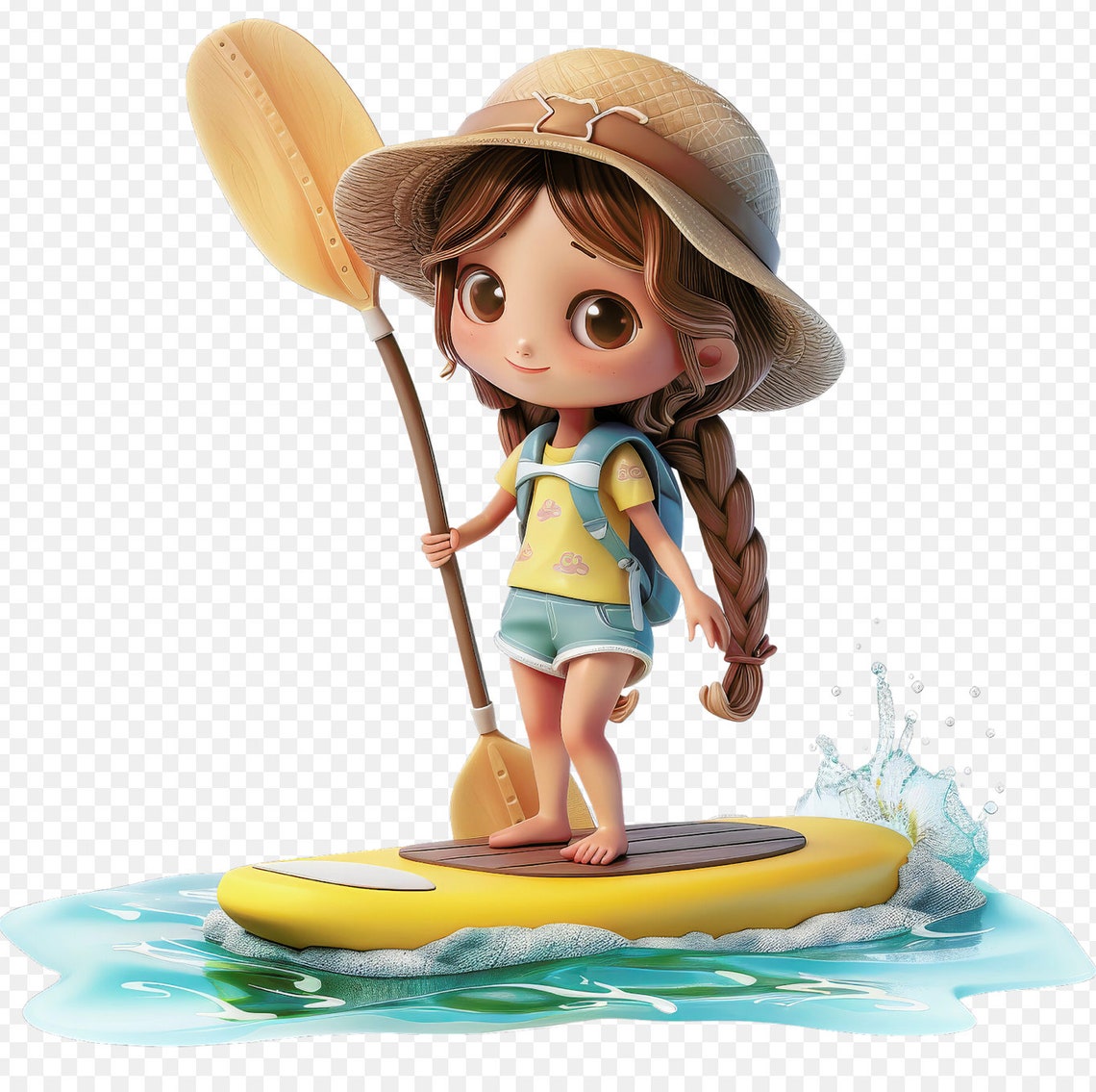 Girl Beach Summer Clipart Set of 10 PNG High Quality Cute Summer PNG ...