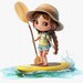 Girl Beach Summer Clipart Set of 10 PNG High Quality Cute Summer PNG ...