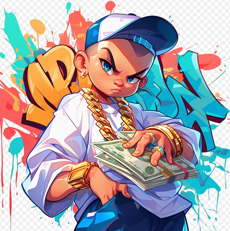 Boy Graffiti Clipart Set, Urban Streetwear Art (PNG Digital Download ...