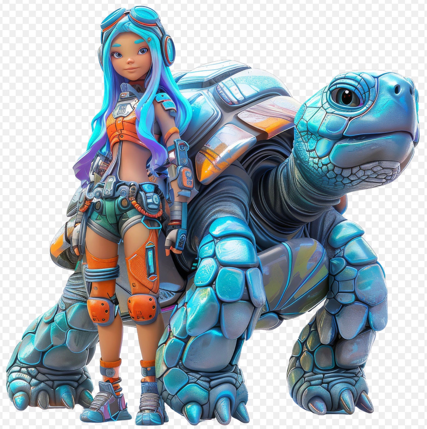 Baby Turtle and Girl PNG, Clipart Set of 10 PNG High Quality ,turtle ...