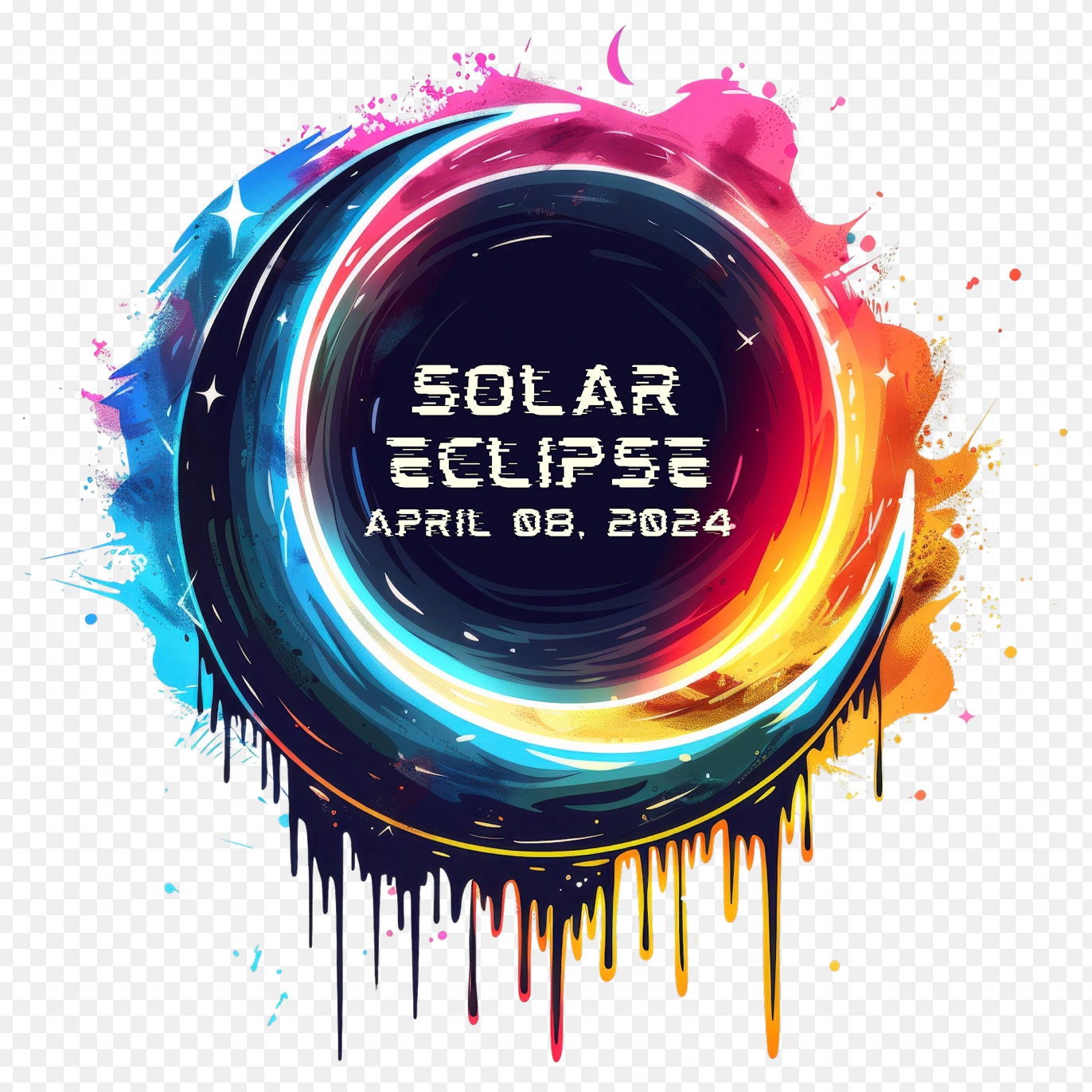 Solar Eclipse 2024 Clipart Set of 10 PNG High Quality Darkness PNG ...