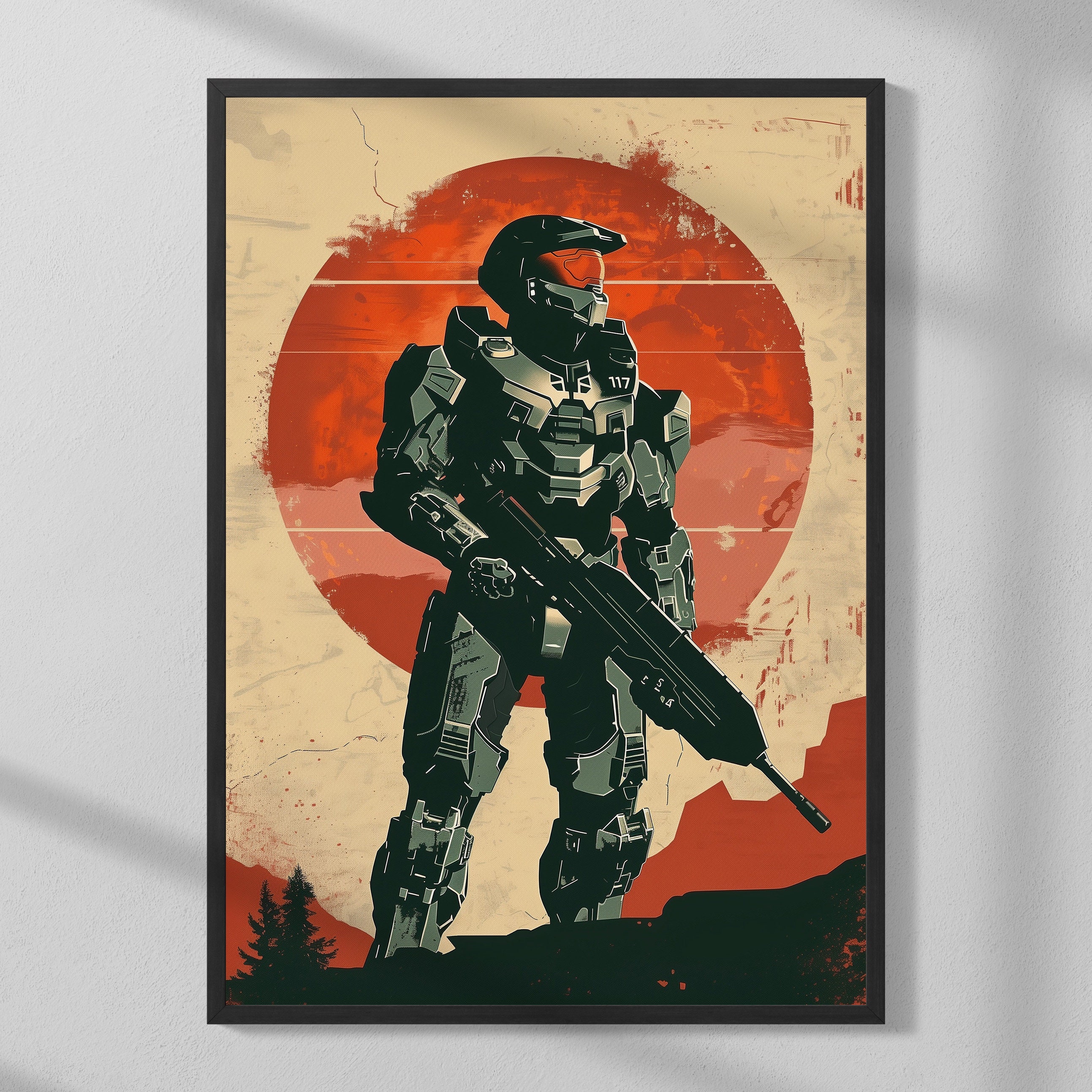 Master Chief Gaming Poster A3 Wall Art Home Decor Movies, TV and Gaming ...