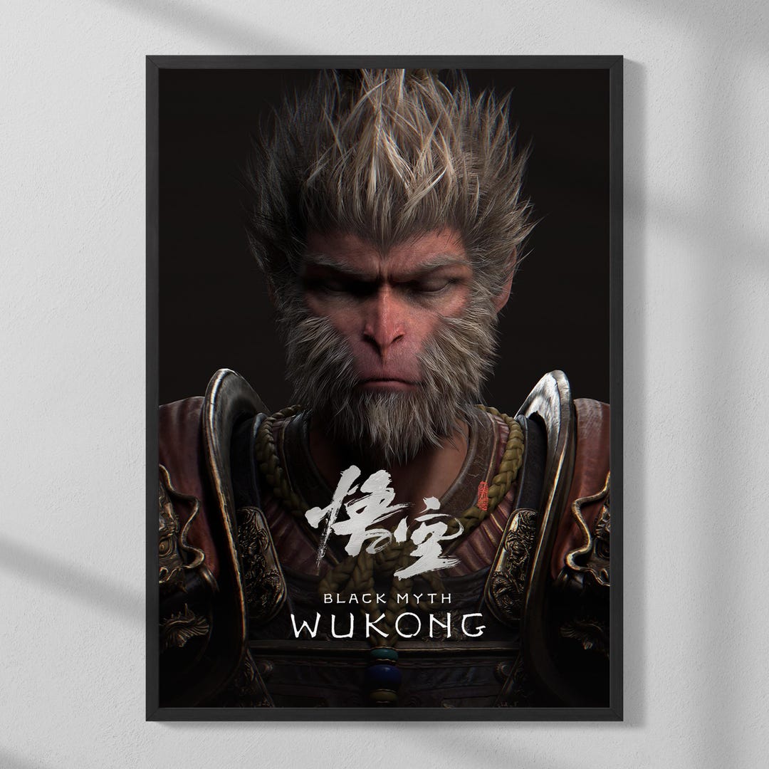 Black Myth Wukong Cover Art Gaming Poster A3 Wall Art Gaming Prints ...