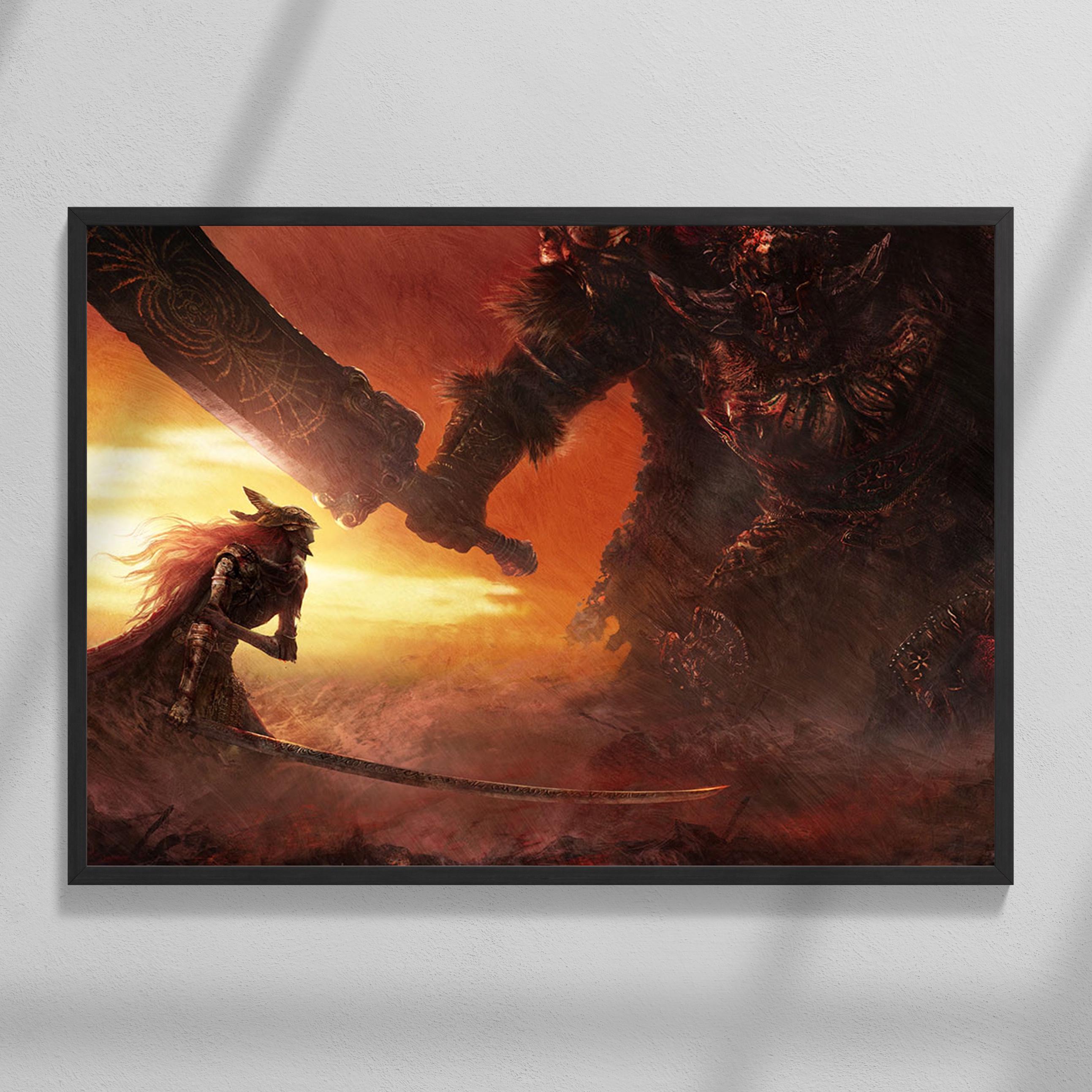 Elden Ring General Radahn and Melania Gaming Poster A3 Wall Art Home ...