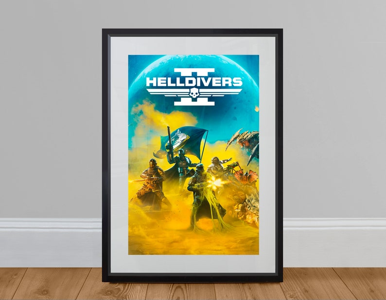 FRAMED Helldivers II Gaming Poster A3 Multiple Options - Etsy