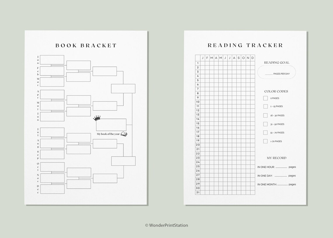 Books Tracker, Book Review, Printable Reading Log, Reading Tracker ...