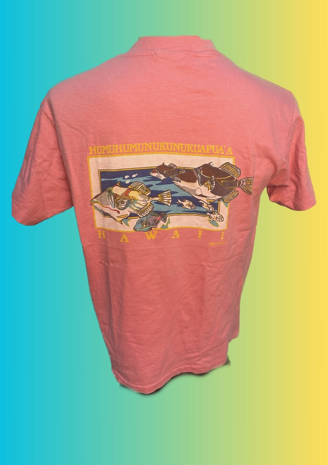 Humuhumunukunukuapua'a Hawaiian Style Fish T Shirt Size L, 90's ...
