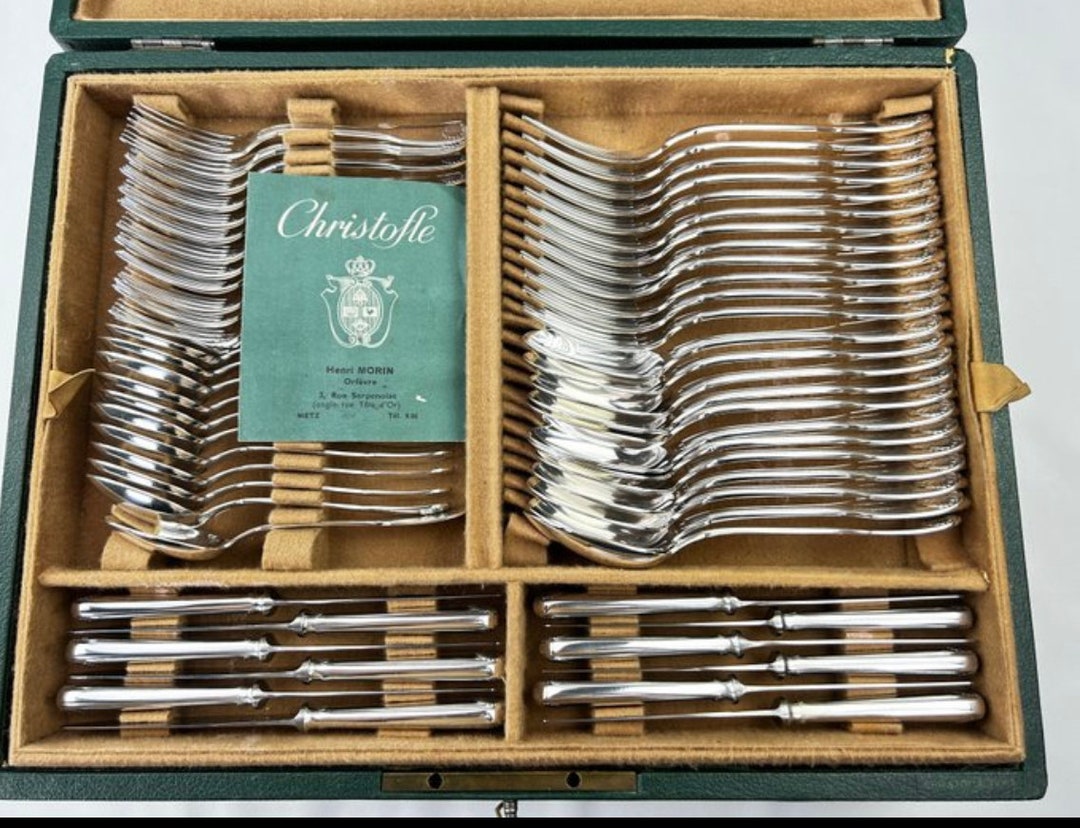 Christofle Silver Cutlery Set for 12 People in Its Original Box - Etsy