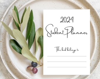 2024 Student Planner, Student Digital Planner, College Student Planner ...