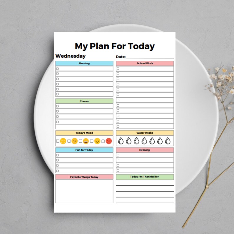 ADHD Planner for Kids, School Planner, Study Planner for Kids Printable ...