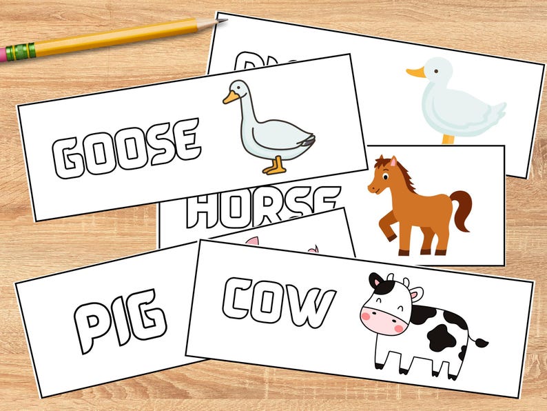 Farm Animal Word Wall Flash Card Pack | Farm | Primary | Animal ...