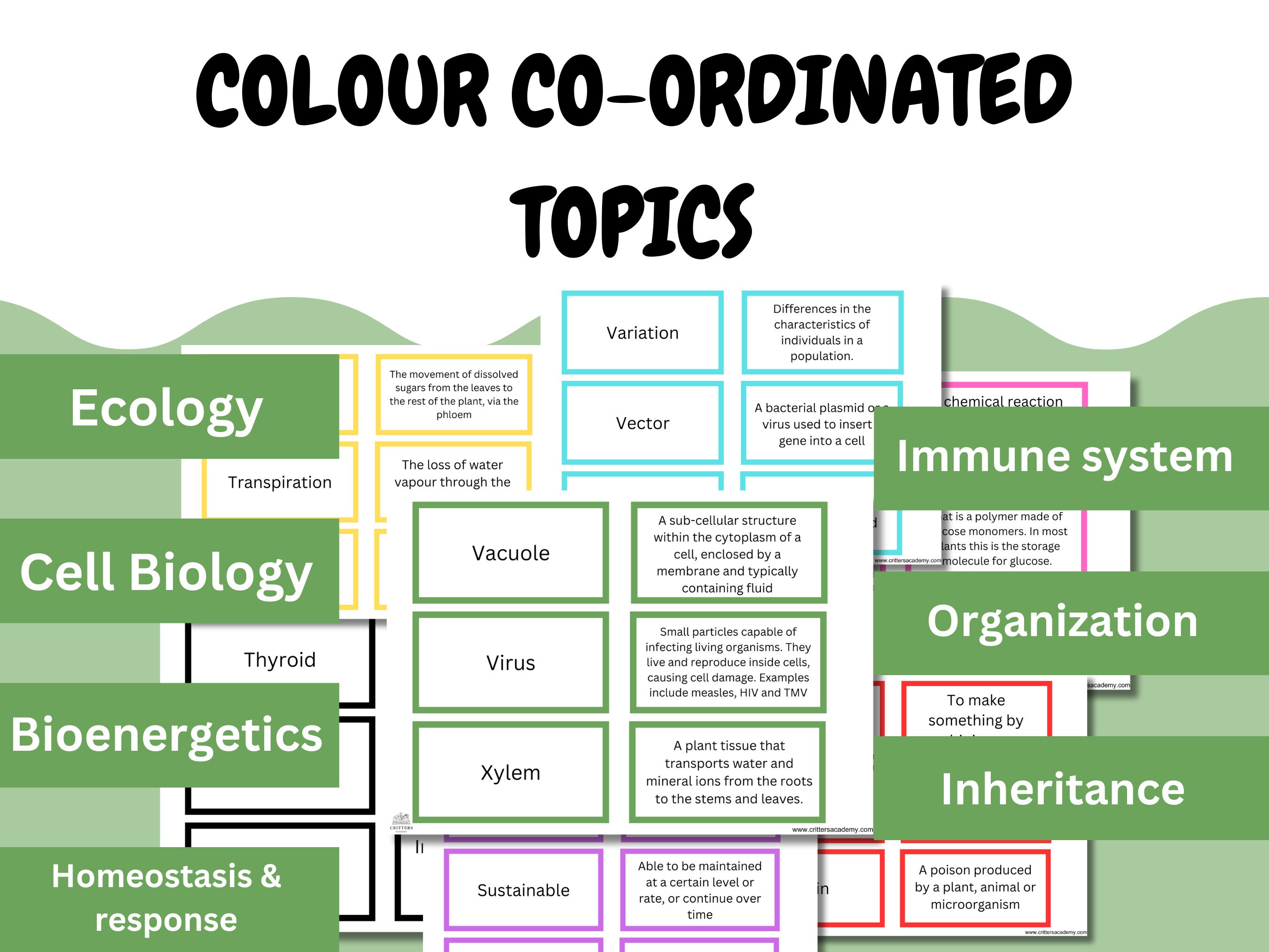 Biology Flashcards | GCSE Biology | Key Words | Revision Notes | Class ...