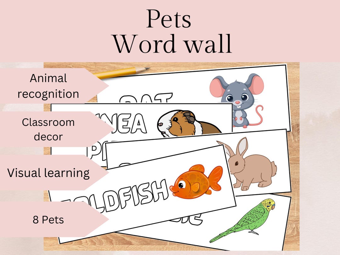 Pets | Animal Word Wall | Flash Card Pack | Primary | Animal ...