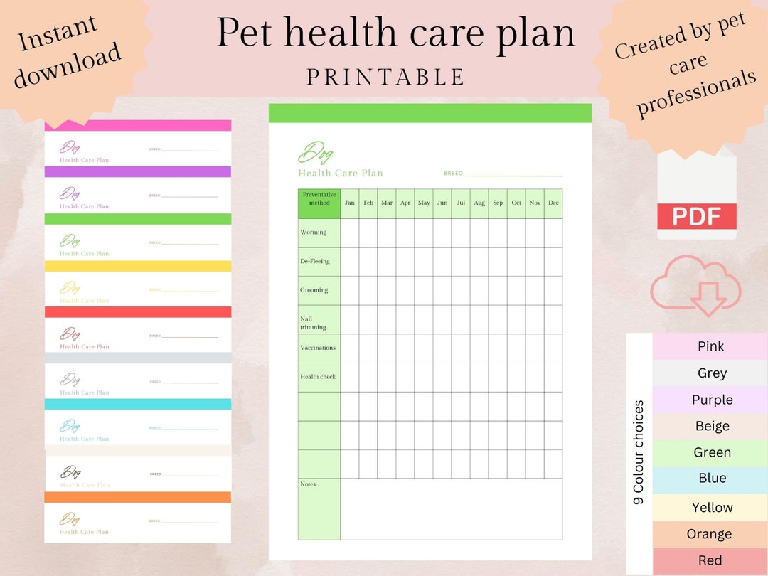 Pet Health Care Plan Dog Health Care Plan Cat Health Care Plan Pet ...
