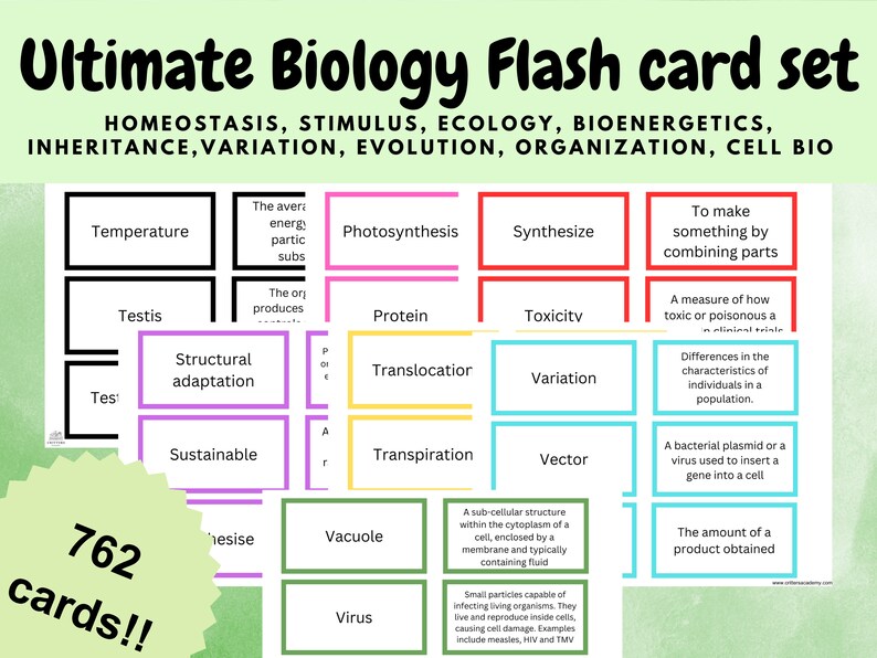 Biology Flashcards | GCSE Biology | Key Words | Revision Notes | Class ...
