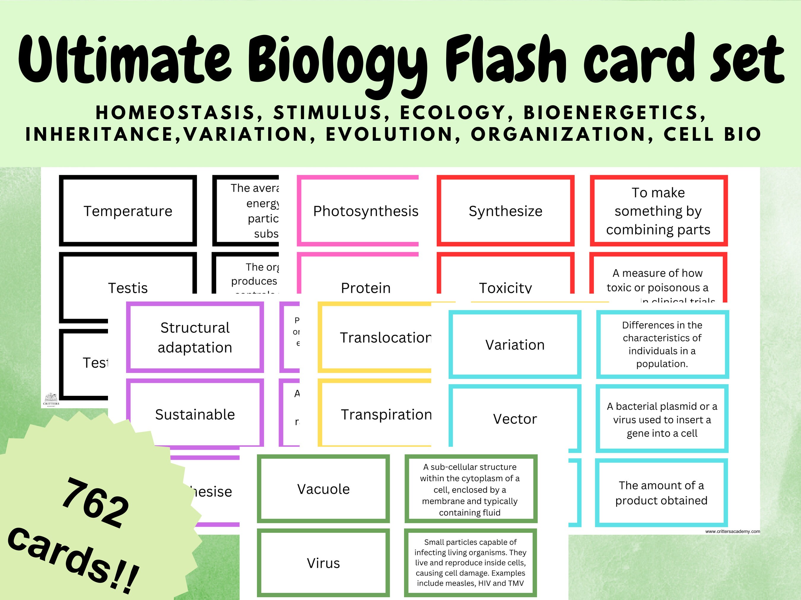 Biology Flashcards | GCSE Biology | Key Words | Revision Notes | Class ...