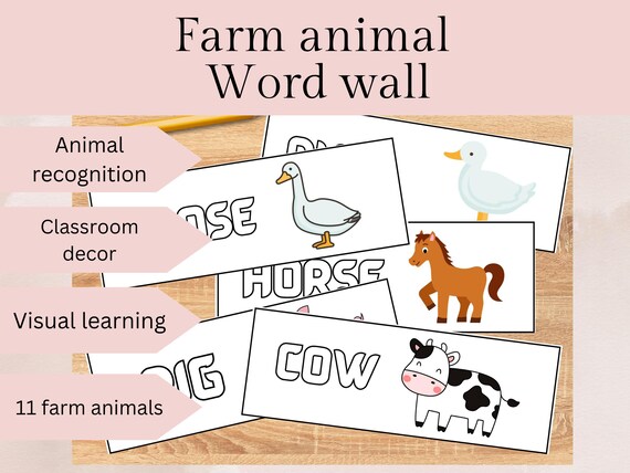Farm Word Wall Farm Preschool Printables Preschool Mom