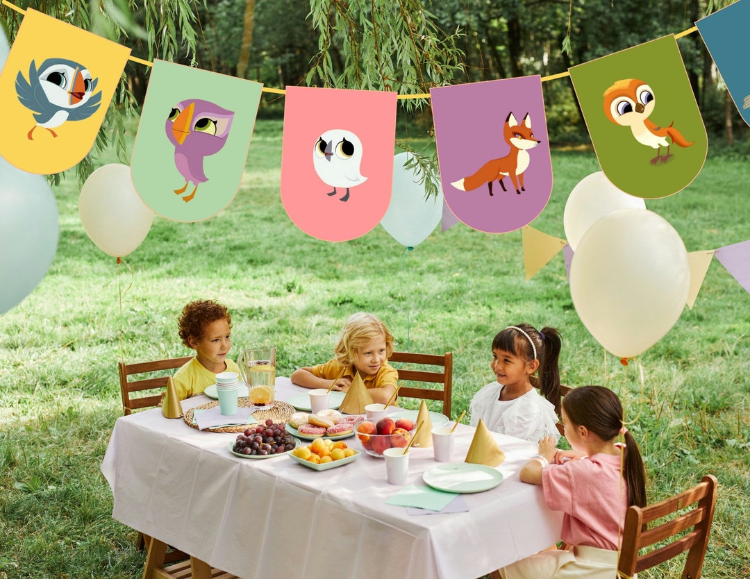 Puffin Rock Birthday Party Banner, Netflix Puffin Rock Show, Characters ...