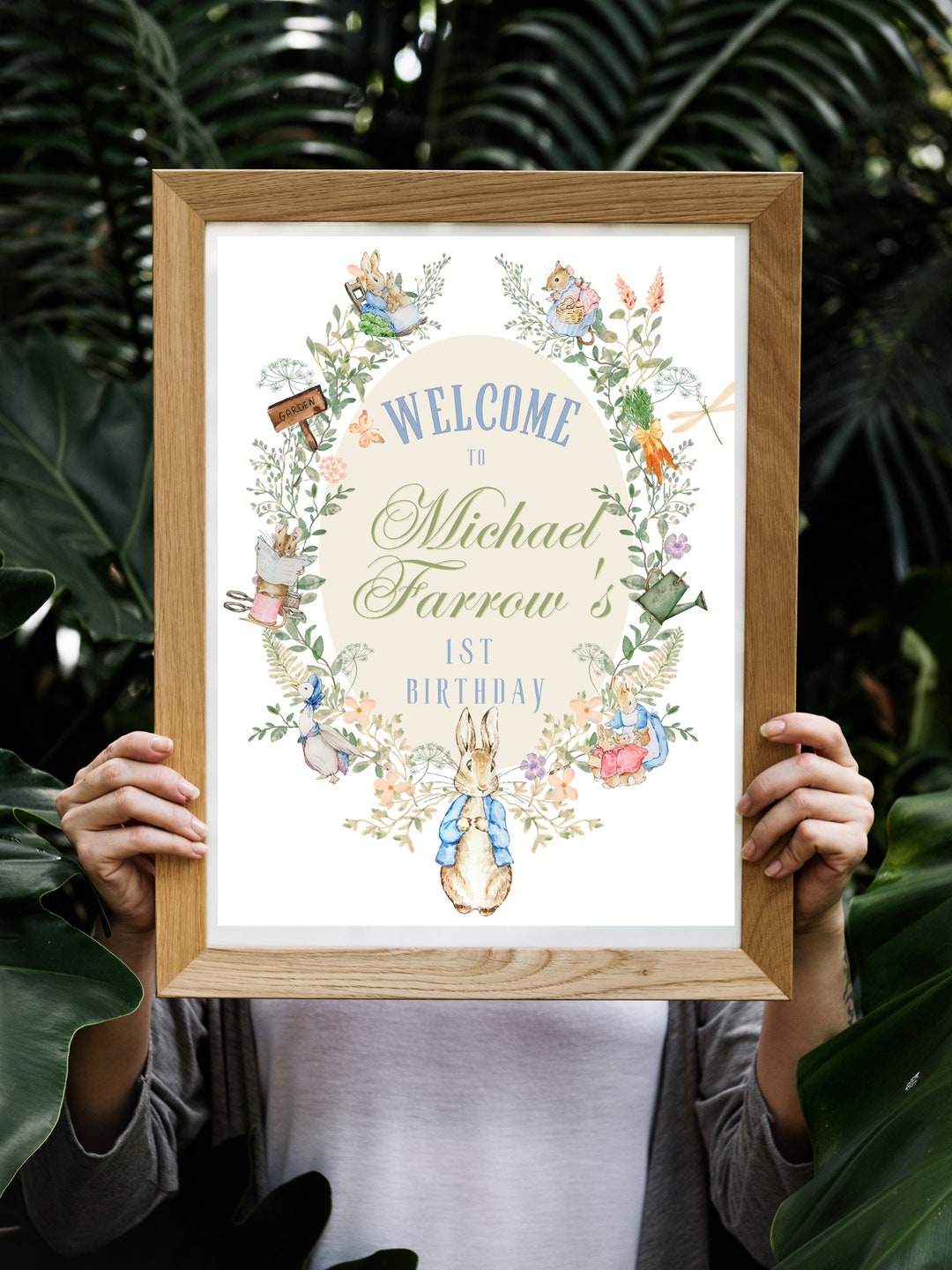 Beatrix Potter's Peter Rabbit Character Wreath Poster/sign, Any Age ...