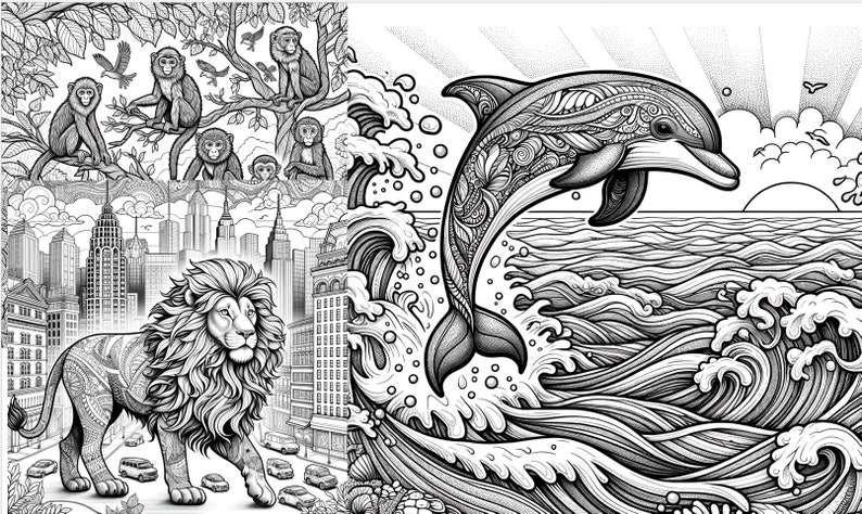 Nature's Palette Coloring Book - Etsy