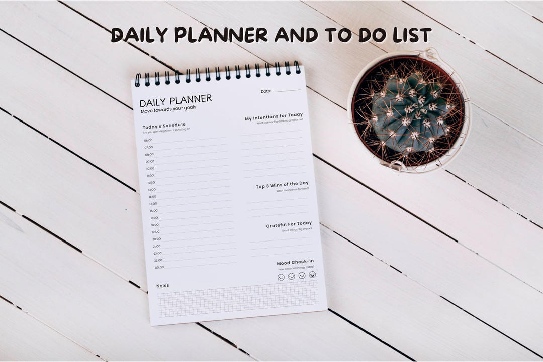 Minimalist Daily Planner Printable | to Do List |A4 Digital PDF | Goal ...